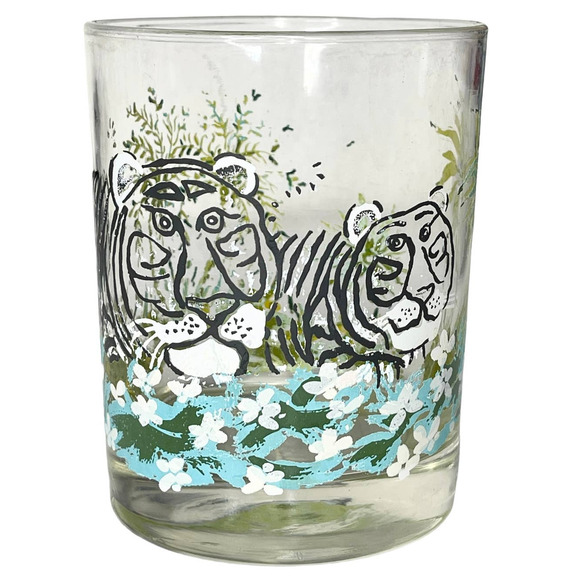 unknown | Dining | Vintage Safari Wild Animals Double Old Fashioned Low ...